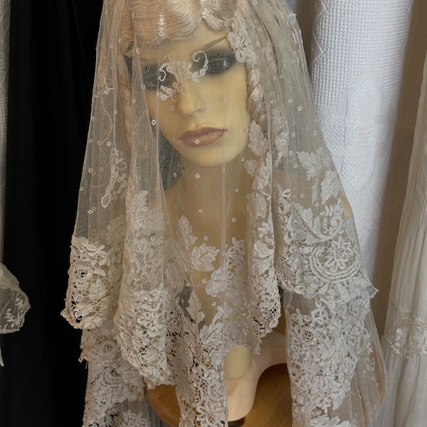 Antique Lace Veil - Etsy