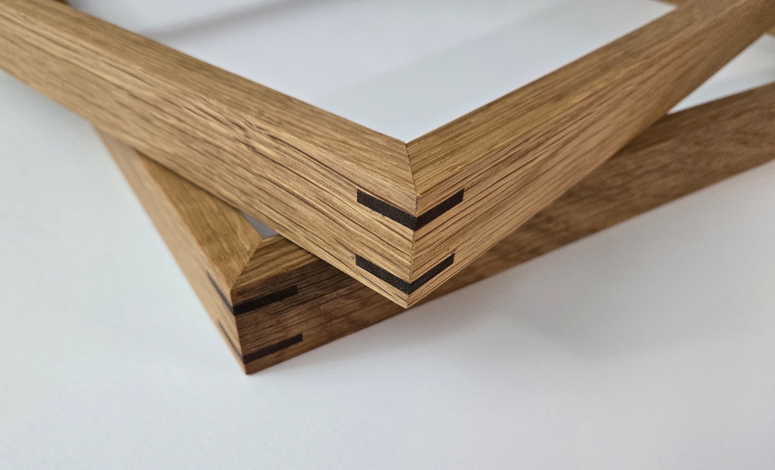 Oiled White Oak / Thin Gallery Style Picture Frame With Mat / Custom ...