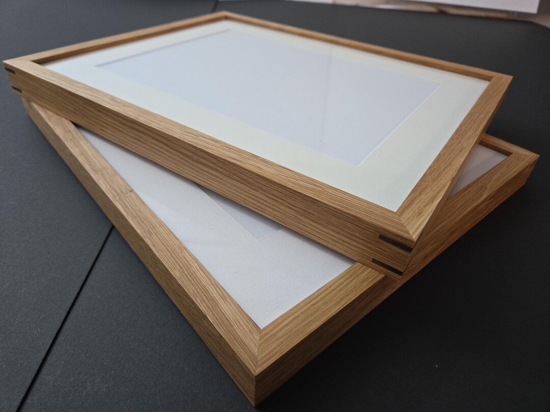 Oiled White Oak Picture Frame With Mat / Museum Grade / UV Blocking - Etsy