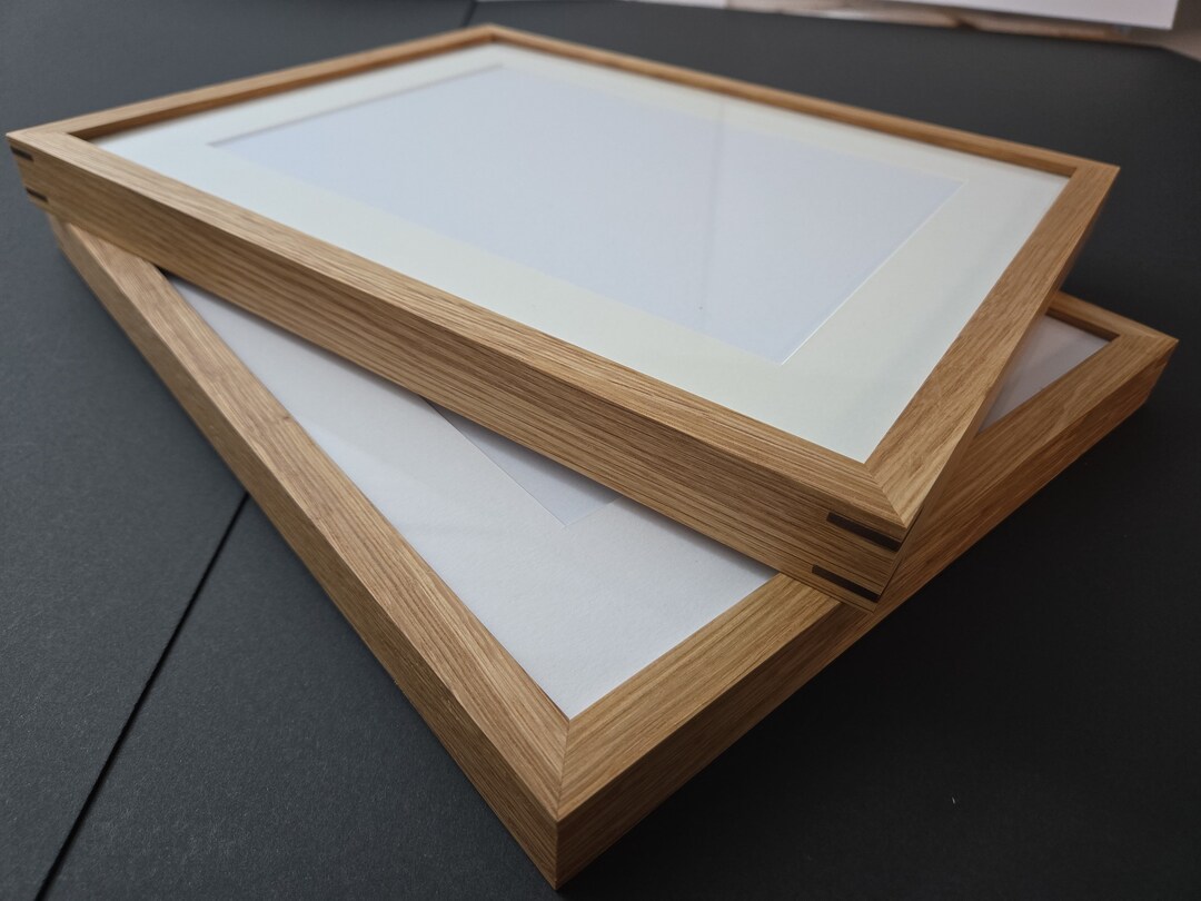 Oiled White Oak Picture Frame With Mat - Etsy