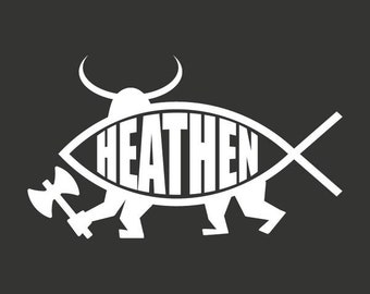 Heathen Decal | Etsy