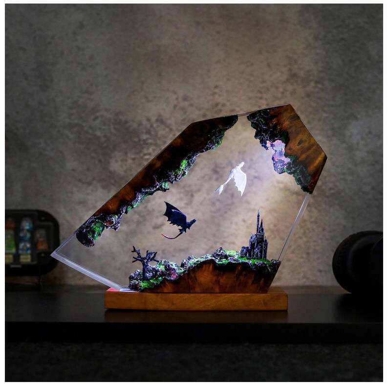 Diorama HTTYD Epoxy Lamp, Tooth.less and Light Fu.ruy Epoxy Lamp ...