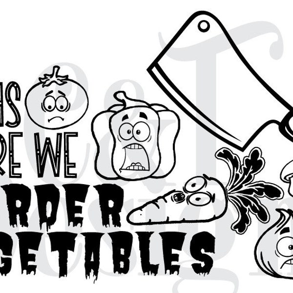 Murder Vegetables Svg - Etsy Canada