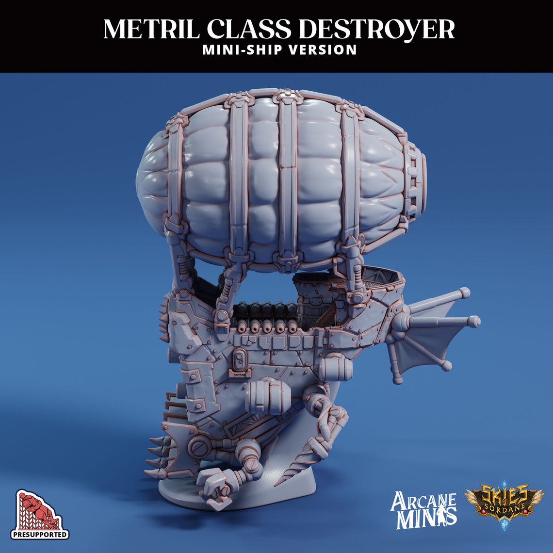 Metril Class Destroyer - Mini Verison | Arcane Minis - Skies of Sordane ...