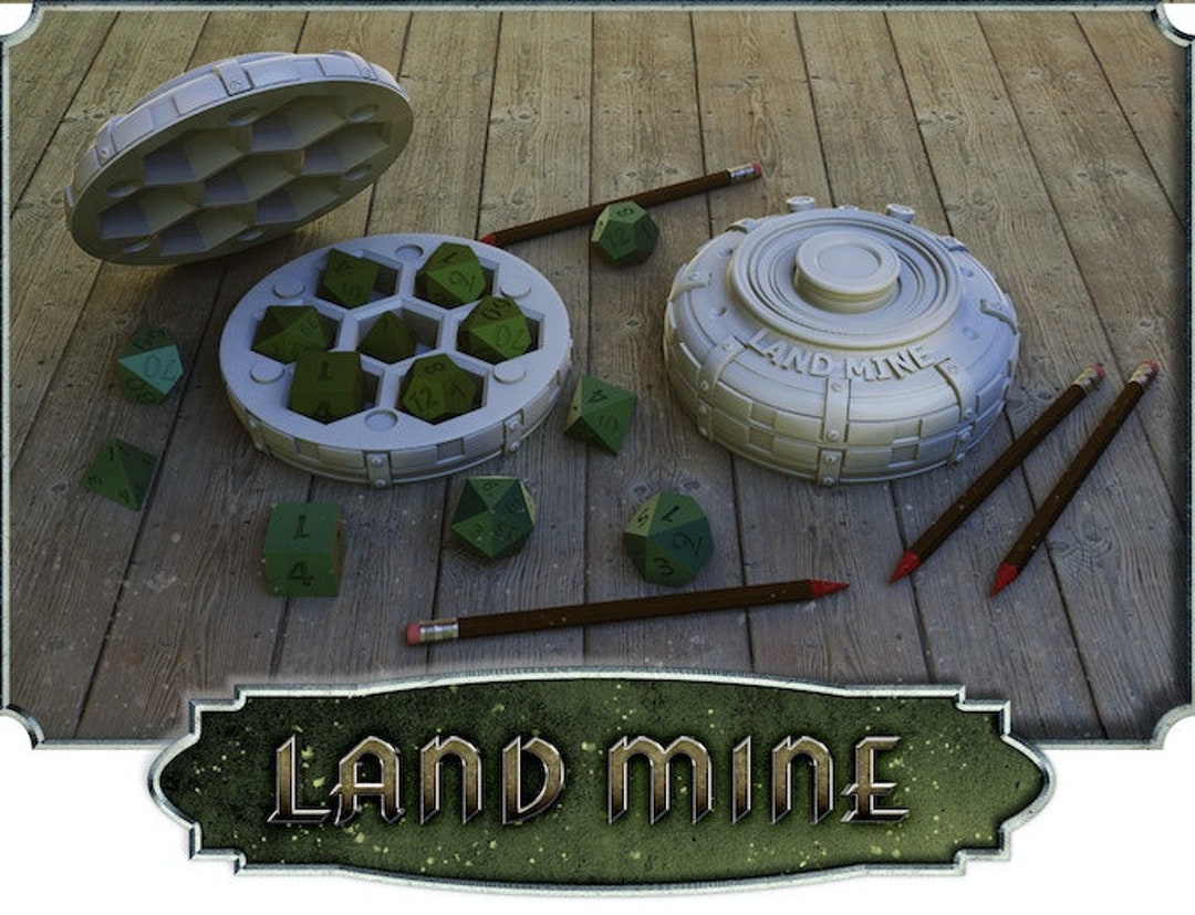 Landmine Dice Box - Crosslances - Dice Carrier - Dice Jail - Dice ...