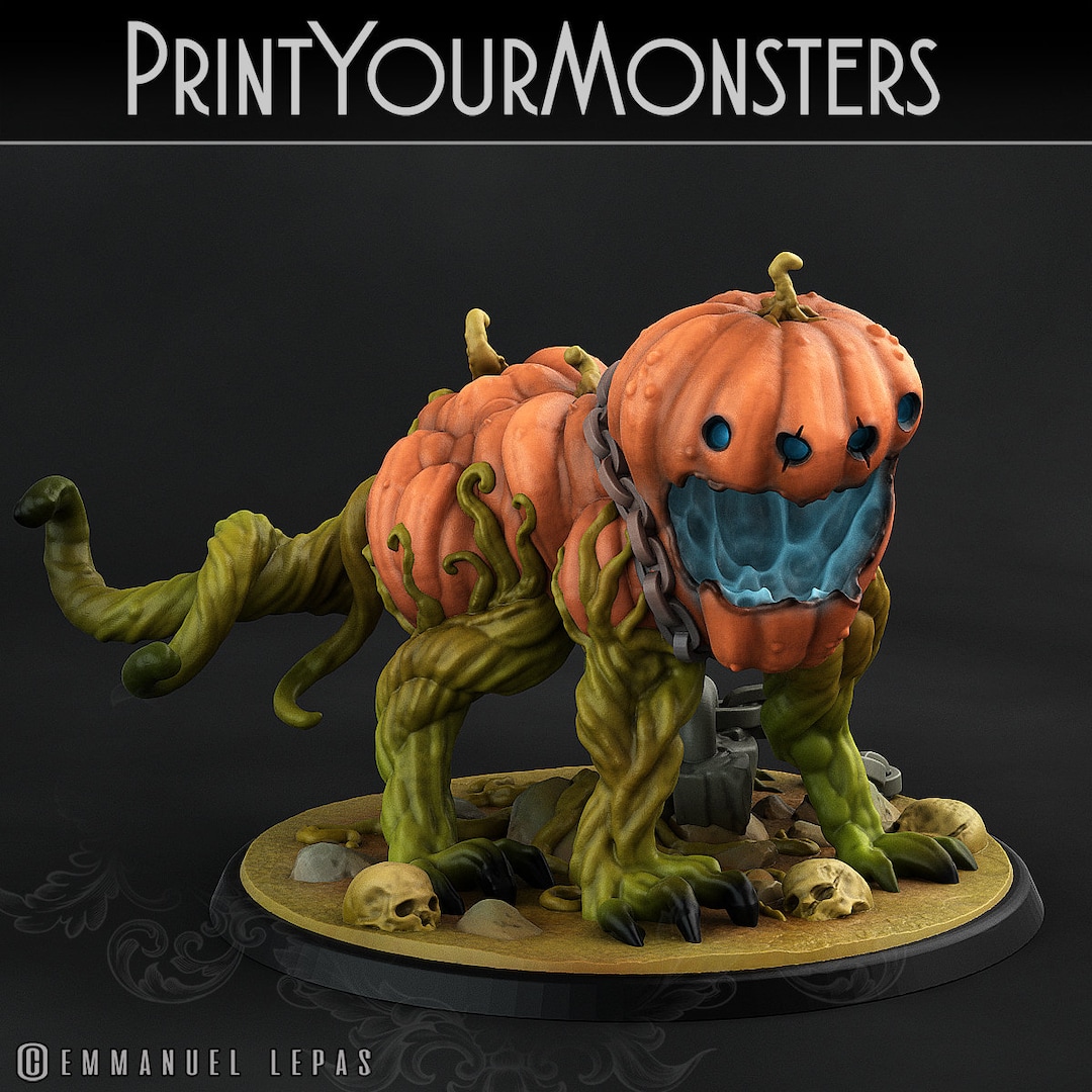 Pumpkin Dog 2 Versions | Pumpkins Attack II - Etsy