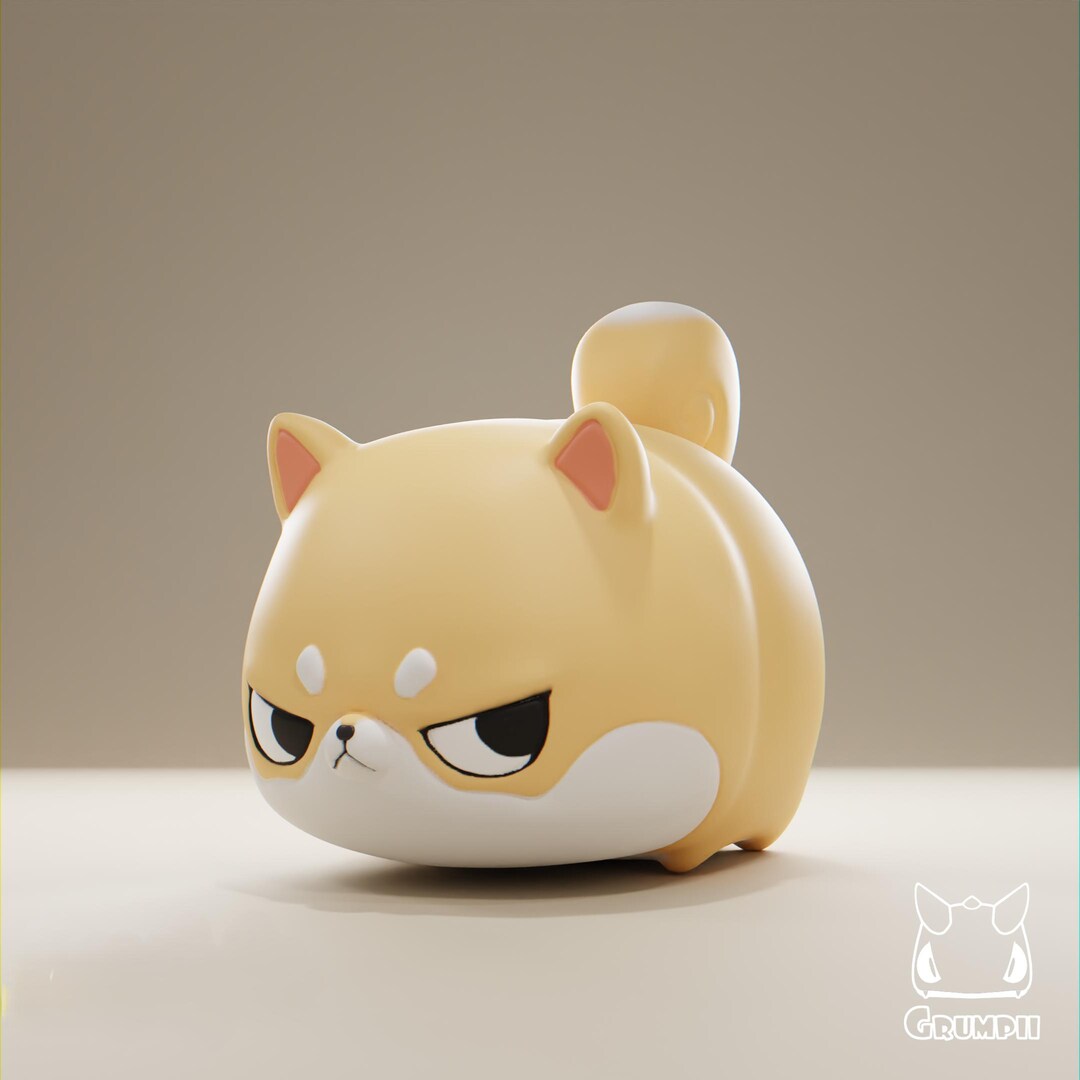Shiba Inu | Grumpii | Chonki Boi Mini | Art Toy | Chibi - Etsy
