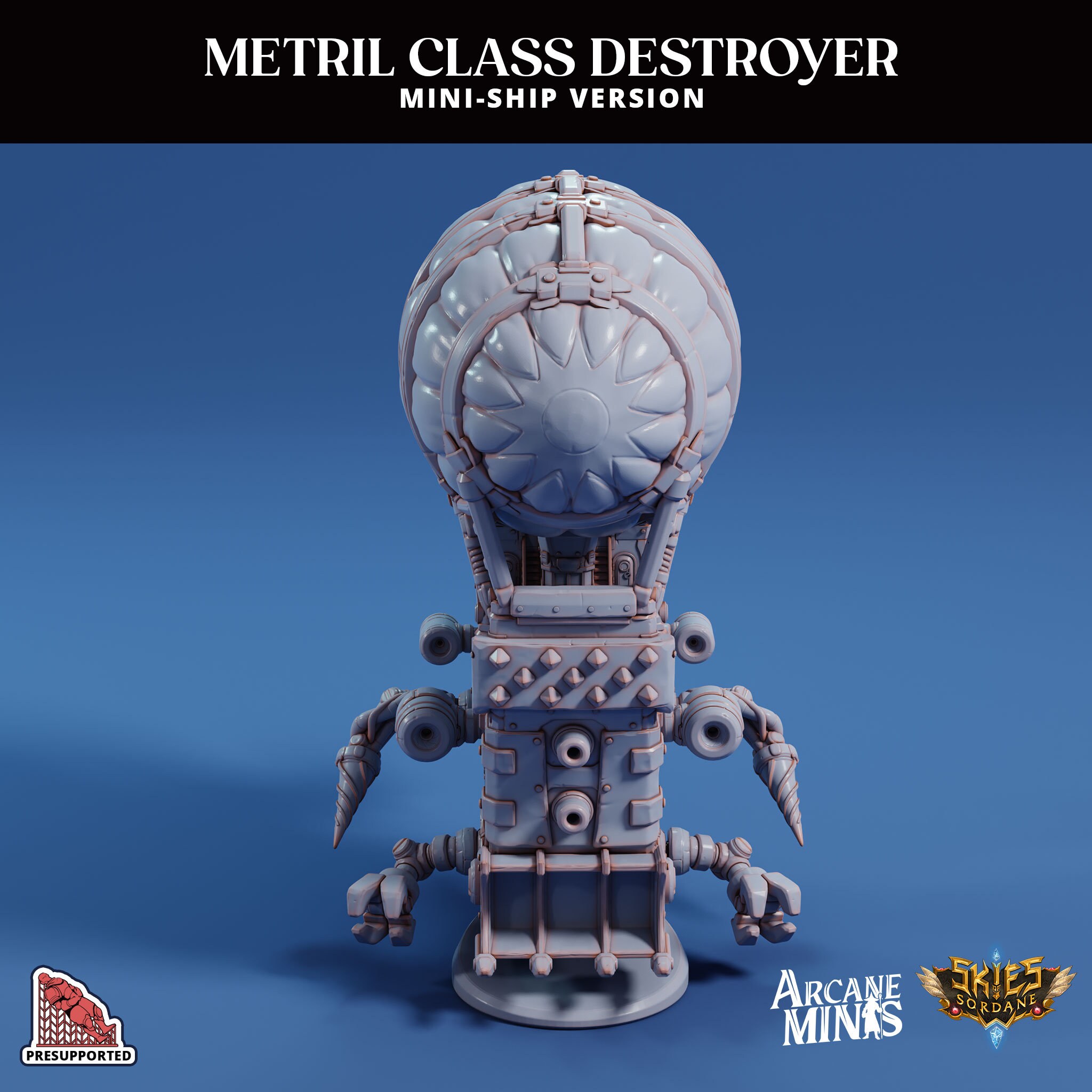 Metril Class Destroyer - Mini Verison | Arcane Minis - Skies of Sordane ...