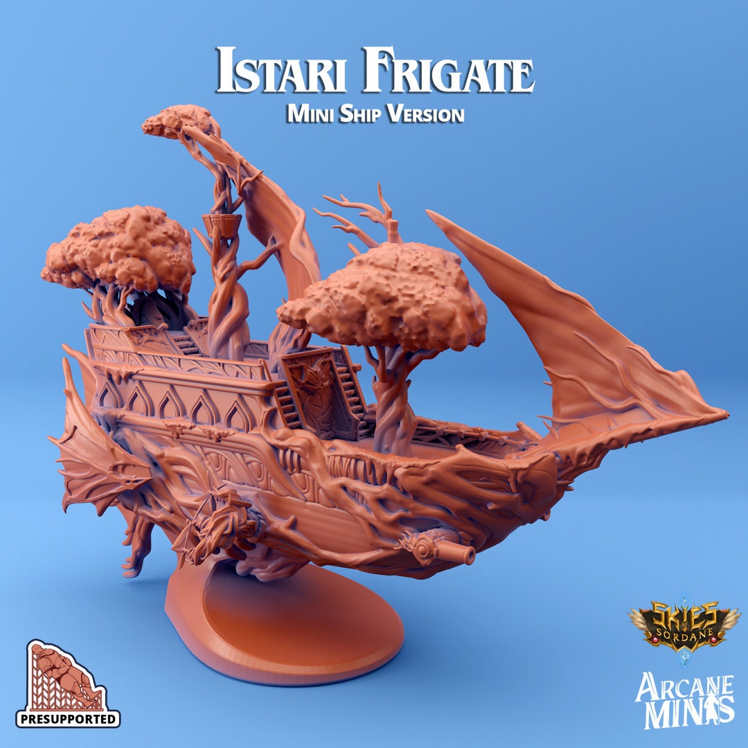 Ishtari Fridgate - Elven Airship - Mini Verison | Arcane Minis -skies ...
