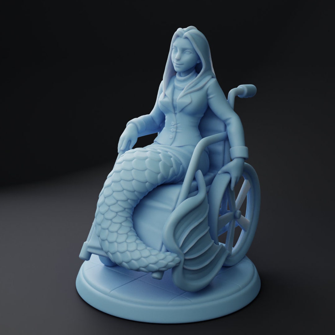 Prof. Cyren, the Siren | 32mm | RESIN | Twin Goddess Minis- Forgotten ...
