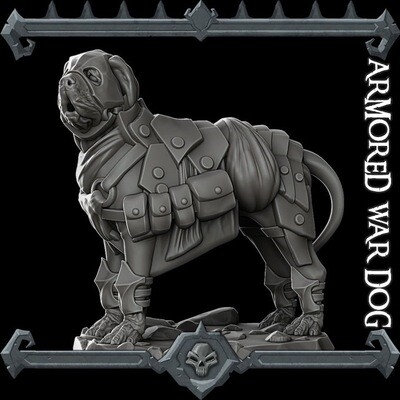 Armored War Dog RESIN Mastiff -wargaming Monster Rocket Pig Games D&D ...