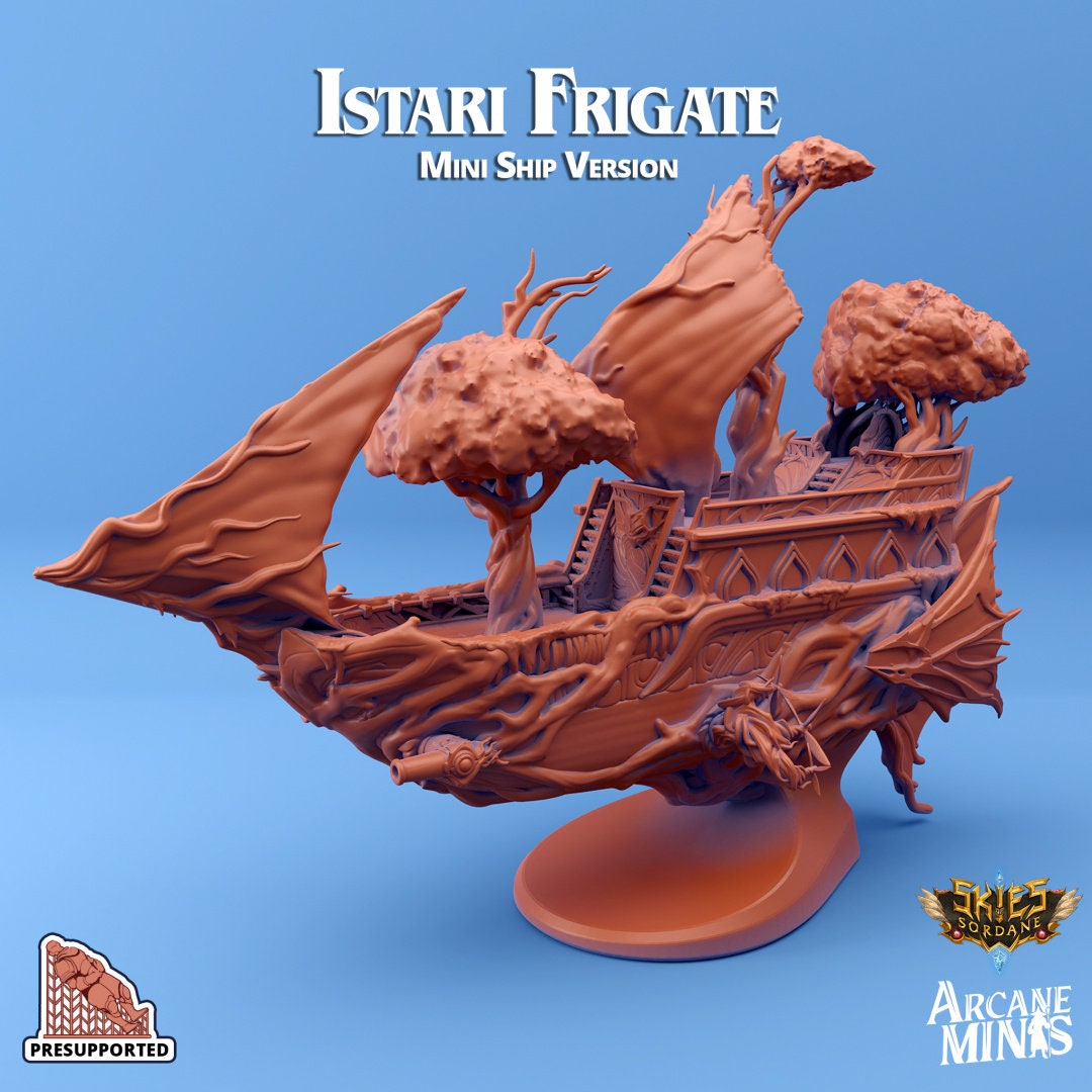 Ishtari Fridgate - Elven Airship - Mini Verison | Arcane Minis -skies ...