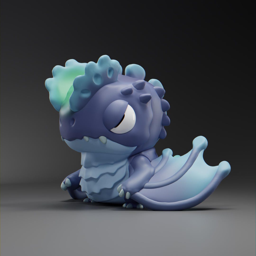 Wyverii - Flytrap Wyvern | Grumpii | Chonki Boi Mini | Art Toy | Chibi ...