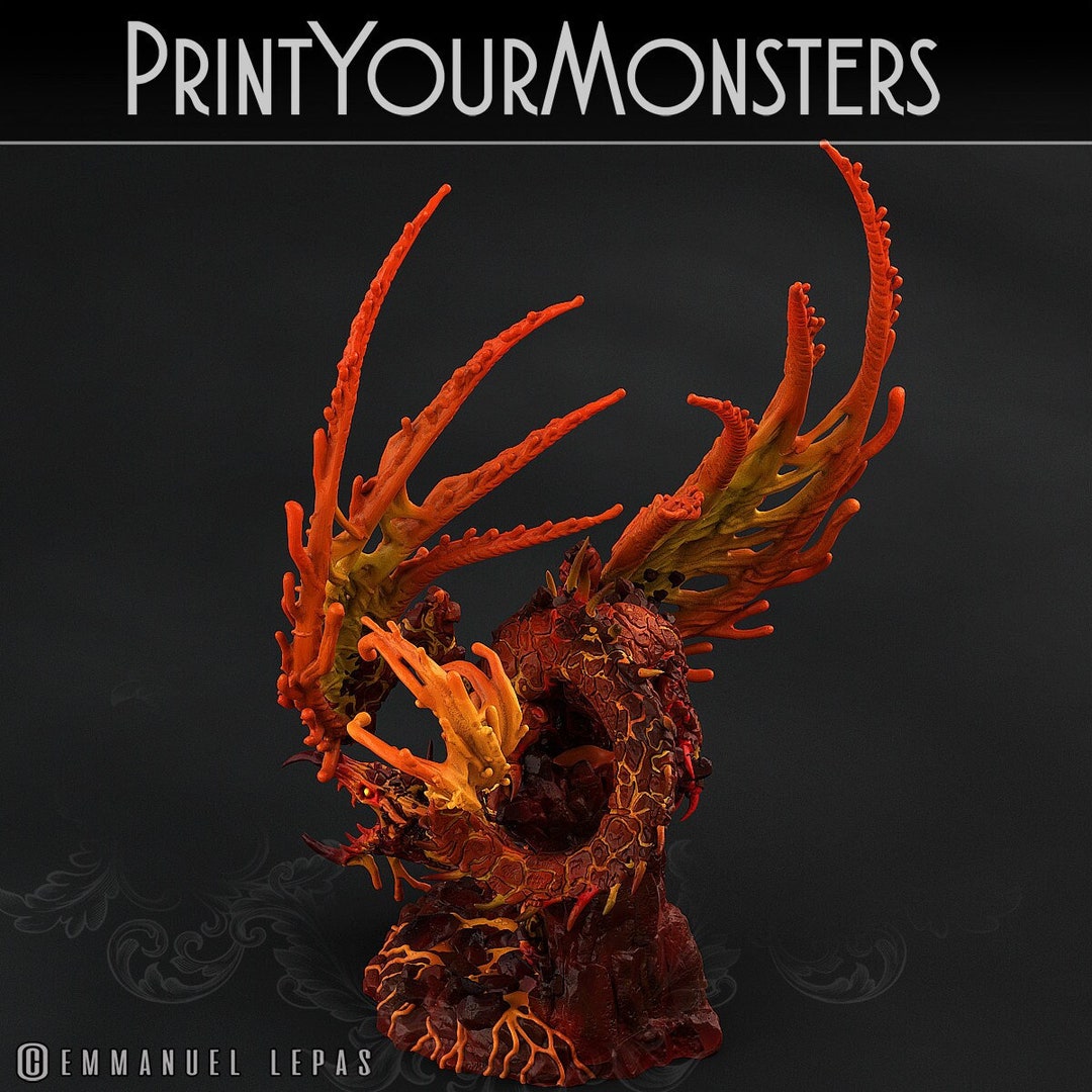 Infernal Magma Dragon | Print Your Monsters | 28/32mm Terrain ...