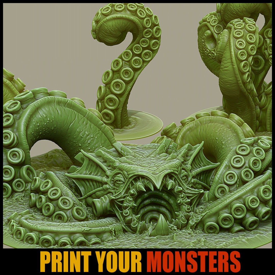 Giant Kraken | Print Your Monsters | 28/32mm Terrain | Tabletop Gaming ...