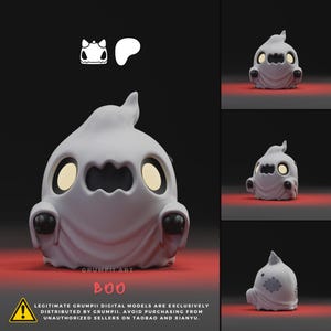 Boo - Ghost | Grumpii | Chonki Boi Mini | Art Toy | Chibi - Etsy