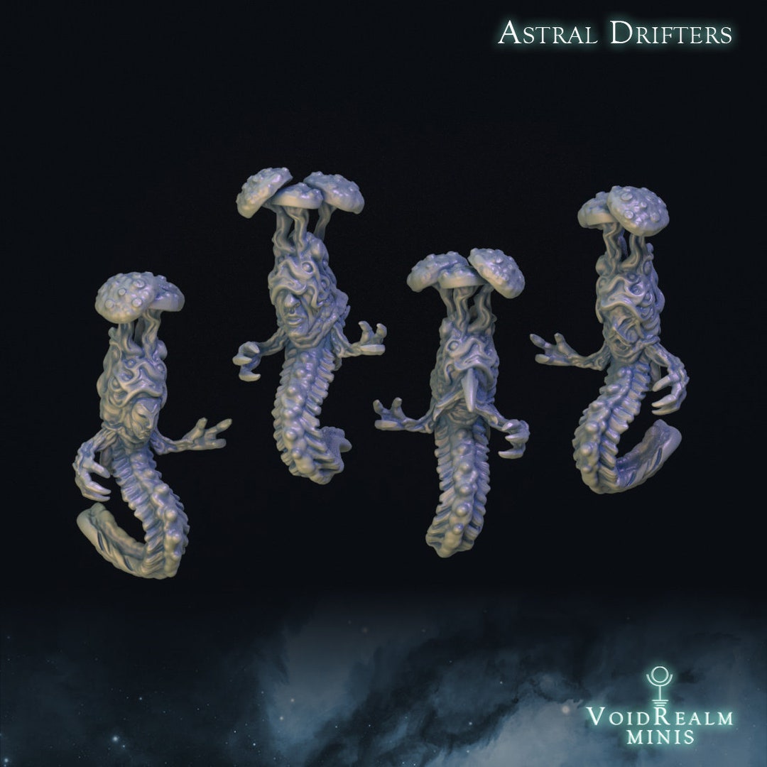Astral Driters, Space Fungus RESIN Voidrealm Minis Dungeons and Dragons ...