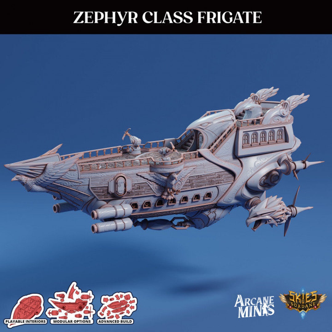 Zephyr Assualt Ship - PLAYABLE Version | Arcane Minis - Skies of ...