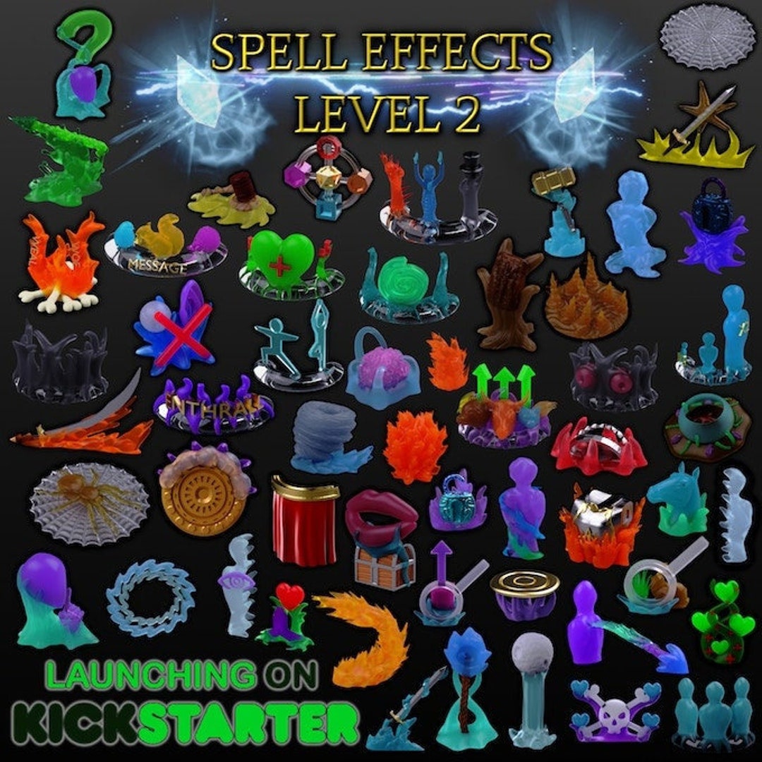 Level 2 Spells - 6pc Sets - Spell Markers - Initiative Tokens ...