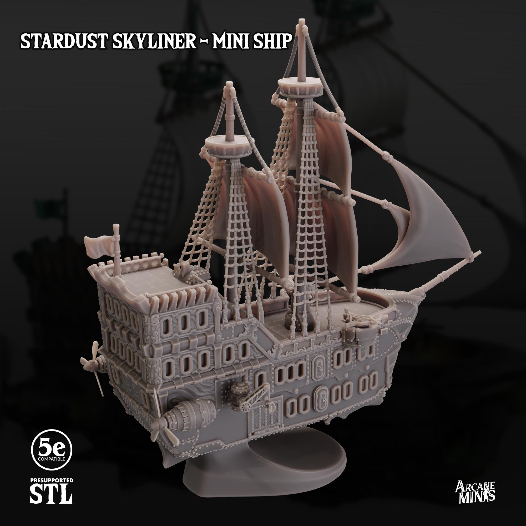 Stardust Skyliner - Mini Verison | Arcane Minis -skies of Sordane ...