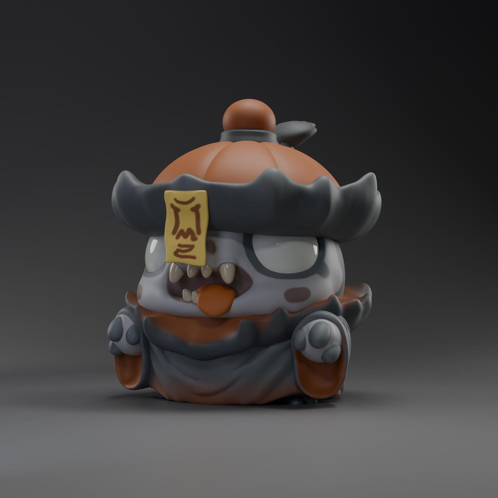 Jiangshii - Zombie | Grumpii | Chonki Boi Mini | Art Toy | Chibi - Etsy