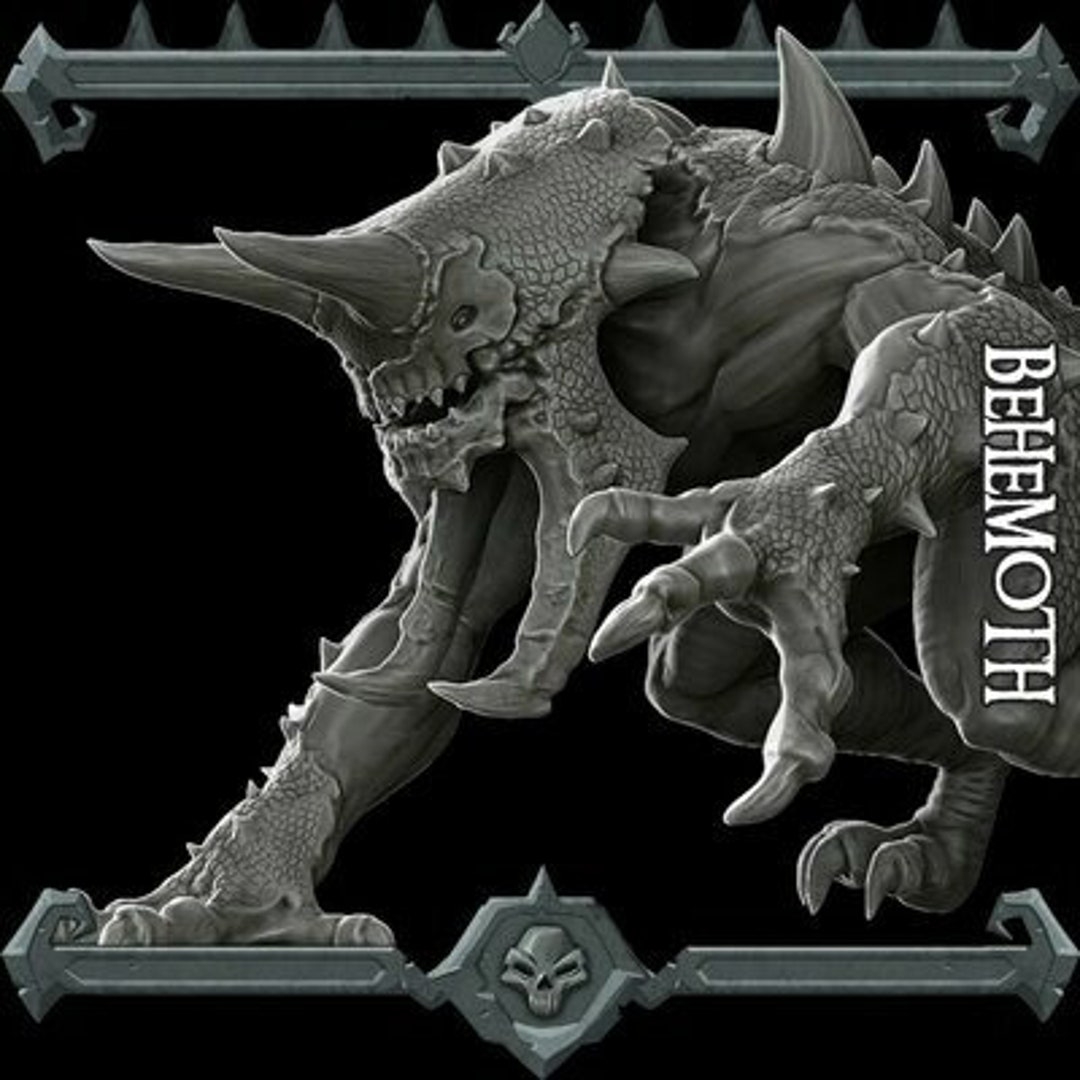 Behemoth Tarrasque Gargantuan 3d Printed dnd, Dungeons and Dragons ...