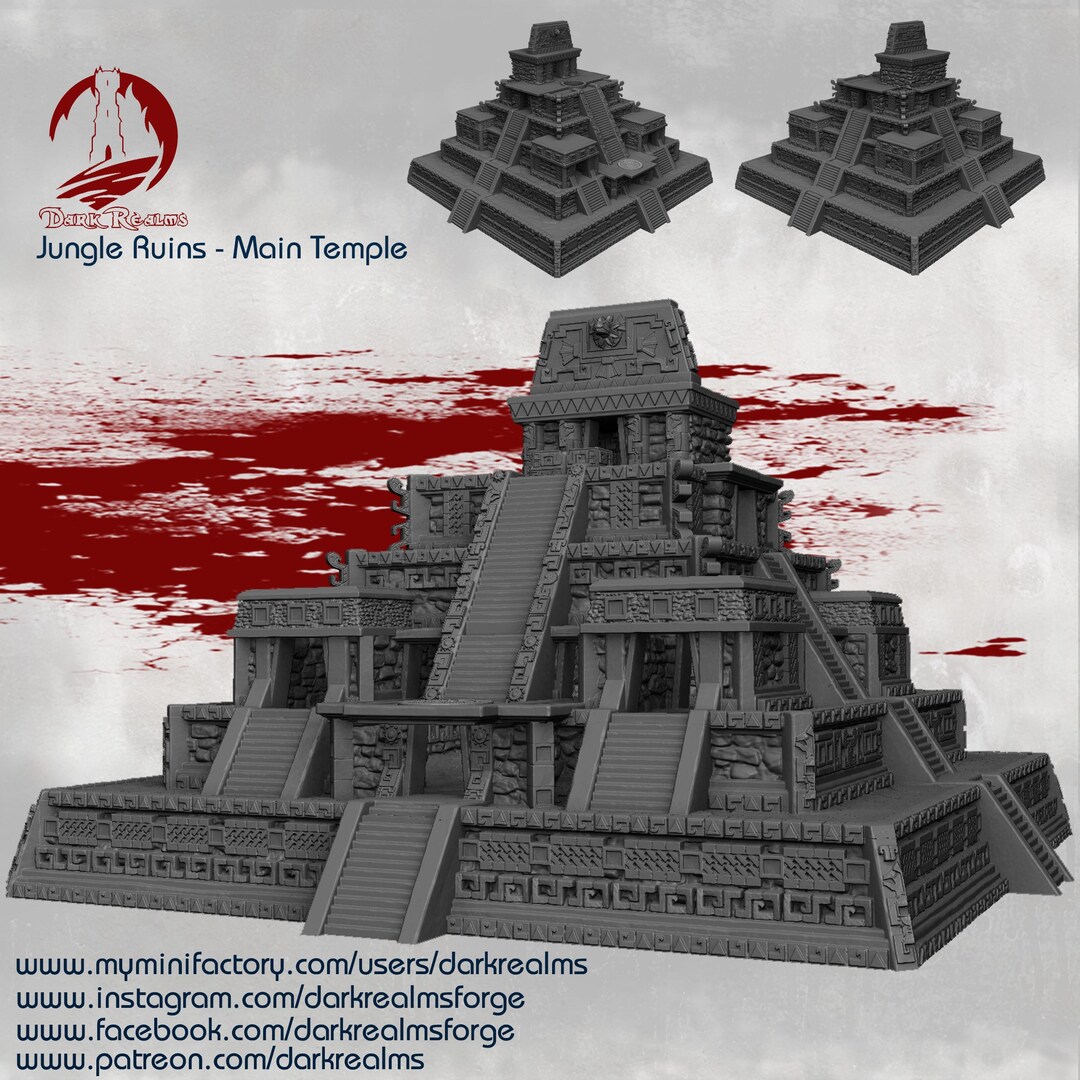 Main Temple | Jungle Ruins | Dark Realms Forge - Aztec, Mayan, Inca ...