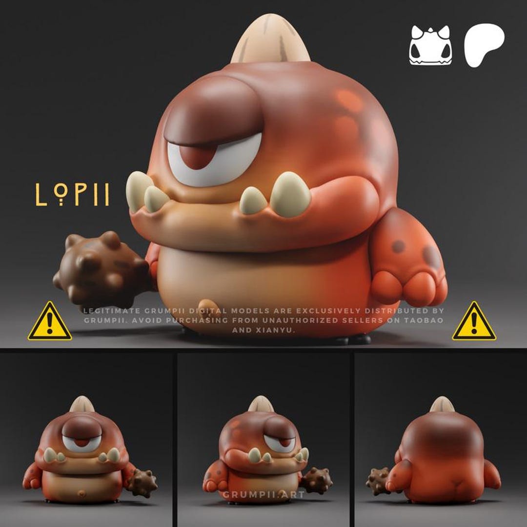 Lopii - Greek Mythos | Grumpii | Chonki Boi Mini | Art Toy | Chibi - Etsy