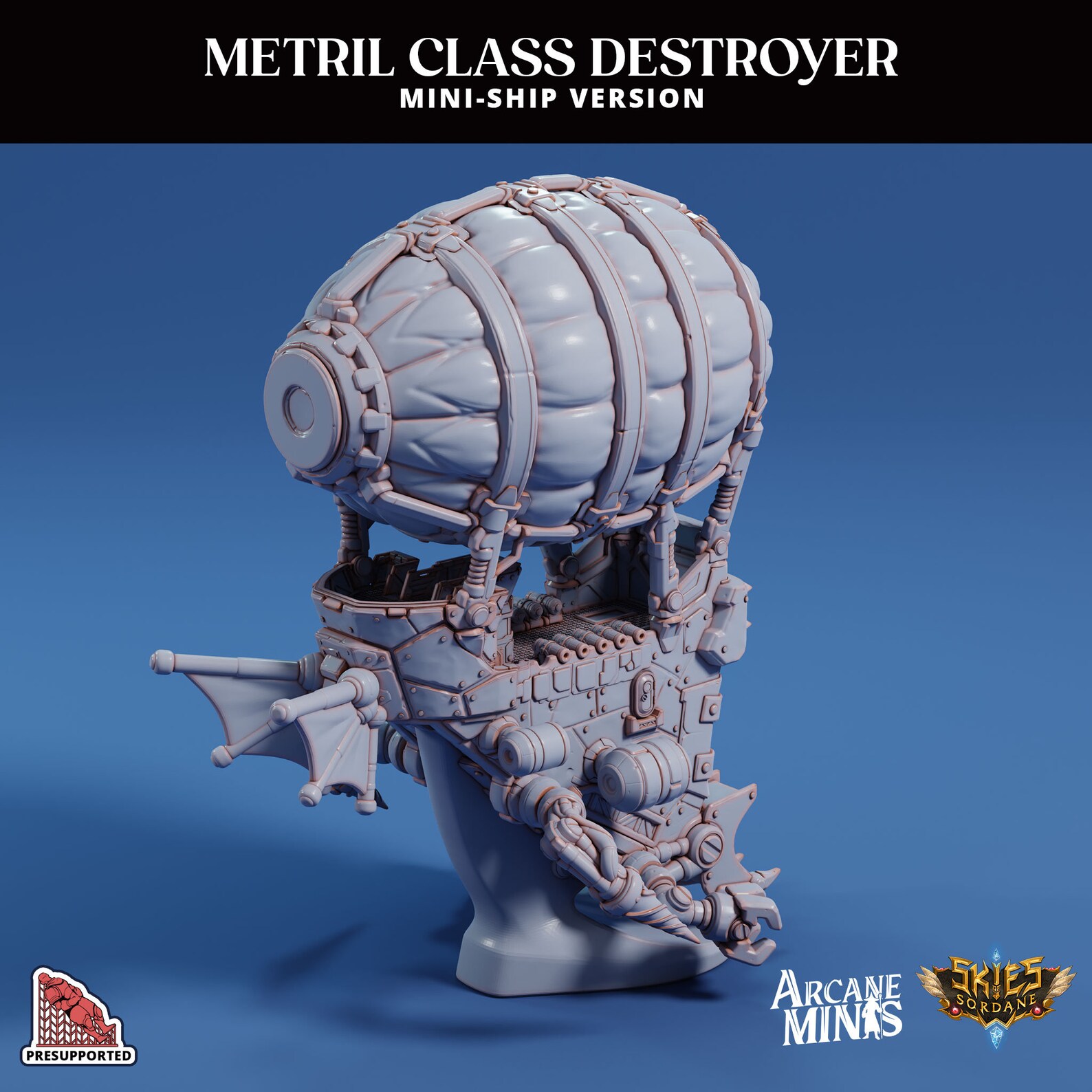 Metril Class Destroyer - Mini Verison | Arcane Minis - Skies of Sordane ...