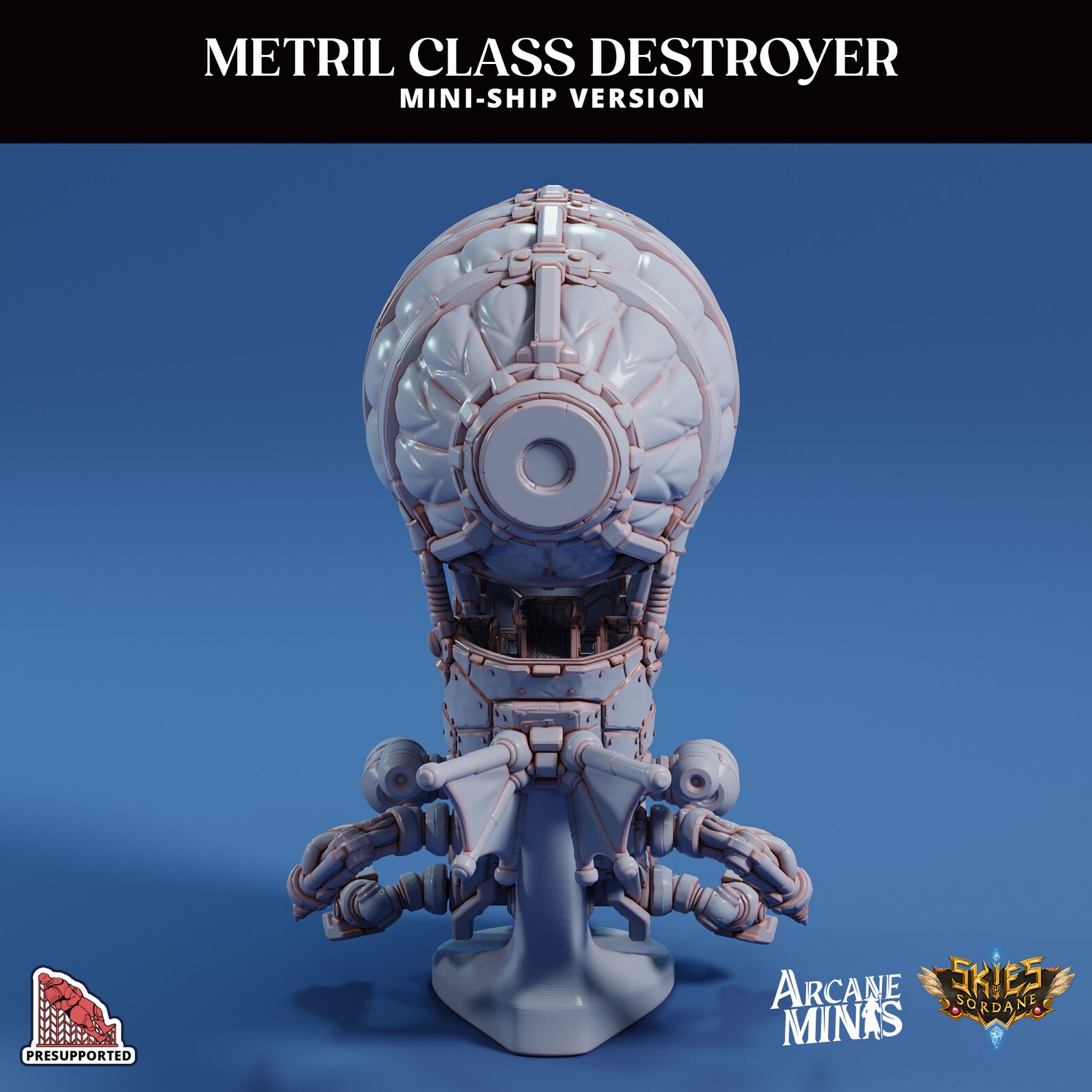 Metril Class Destroyer - Mini Verison | Arcane Minis - Skies of Sordane ...