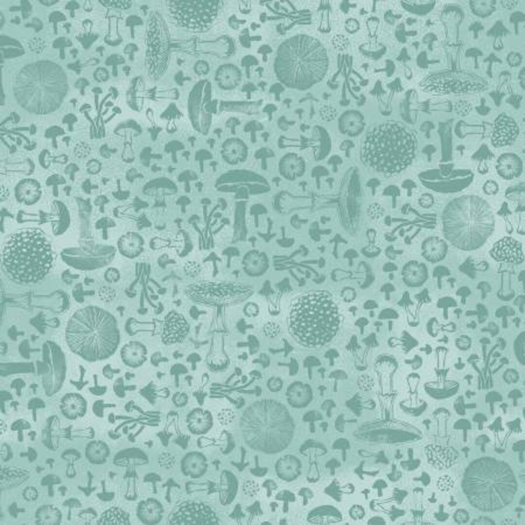 Forest Chatter Fabric Blue Mushroom D10298M-B From Maywood Studios ...