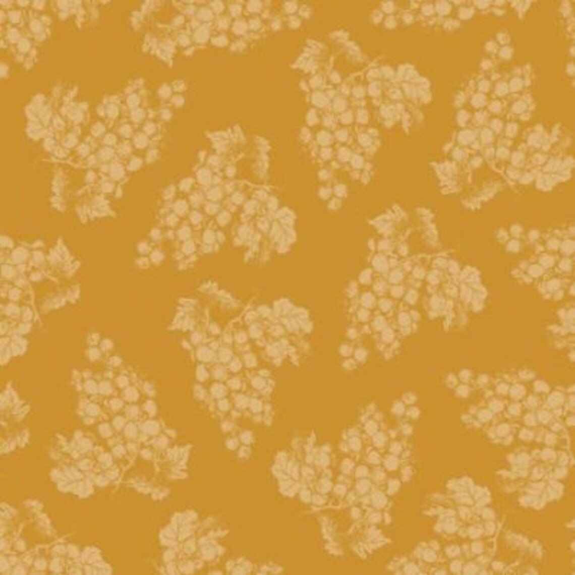 Gold Tonal Grape Fabric From Vintage Wine Collection by Henry - Etsy