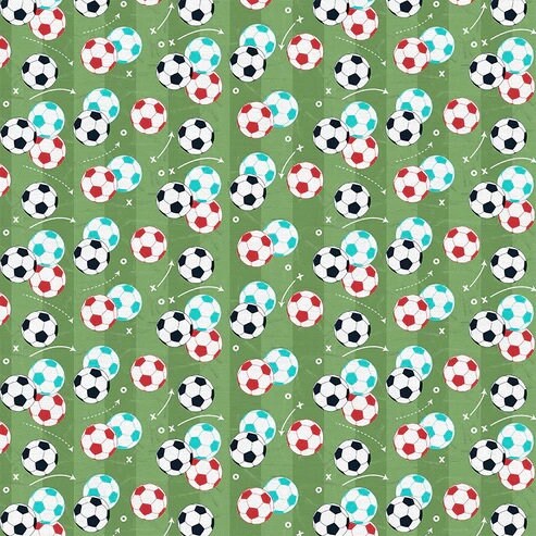 KC Soccer Fabric Soccer Field and Soccer Balls 12024904 PB149 - Etsy