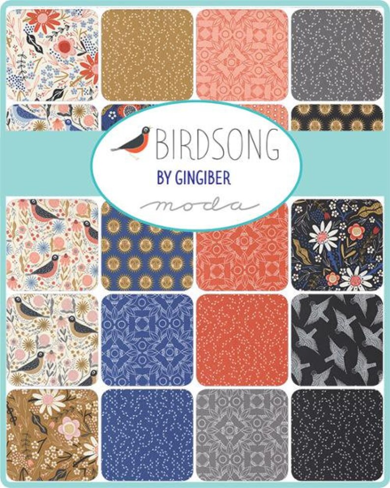 Birdsong Fabric 34 Piece Fat Quarter Bundle by Moda 48350AB - Etsy