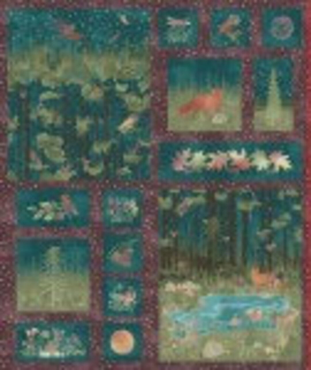 Forest Chatter 36 Maroon Panel 10290-MZ From Maywood Studios ms142 - Etsy