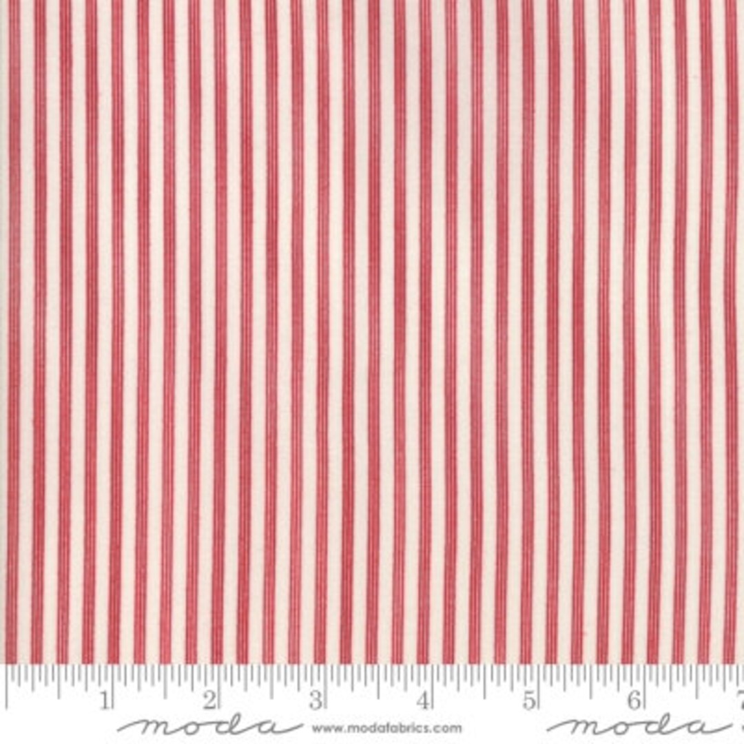Star Stripe Gathering Ivory Background With Red Stripe 1269 11 M6816 - Etsy