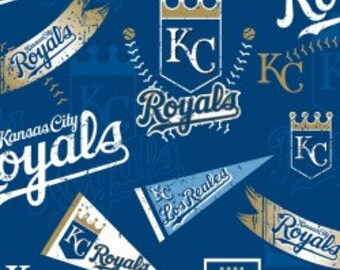Kansas City Royals Fabric by the Yard, Cotton Kansas City Royals Fabric ...