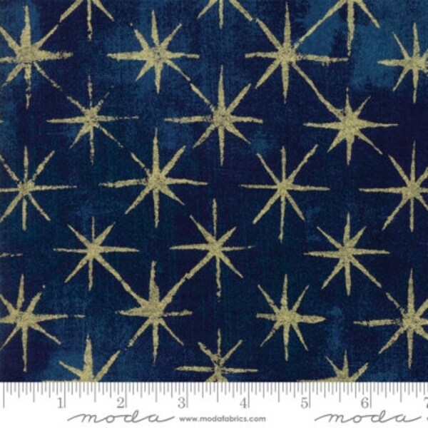 Navy and Gold Fabric - Etsy