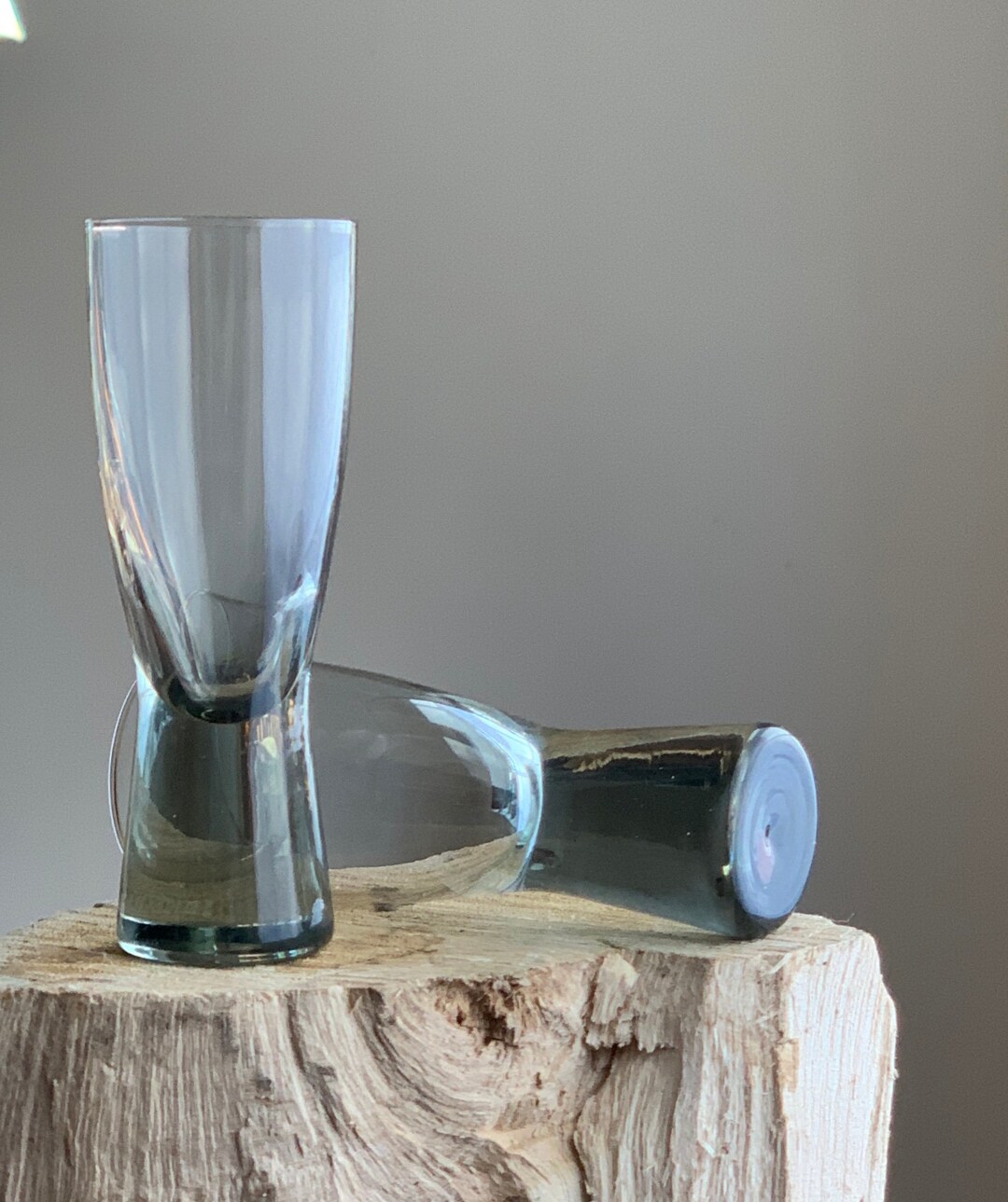Holmegaard Canada Sherry or Shot Glasses in Smoke Grey Set of 2 - Etsy