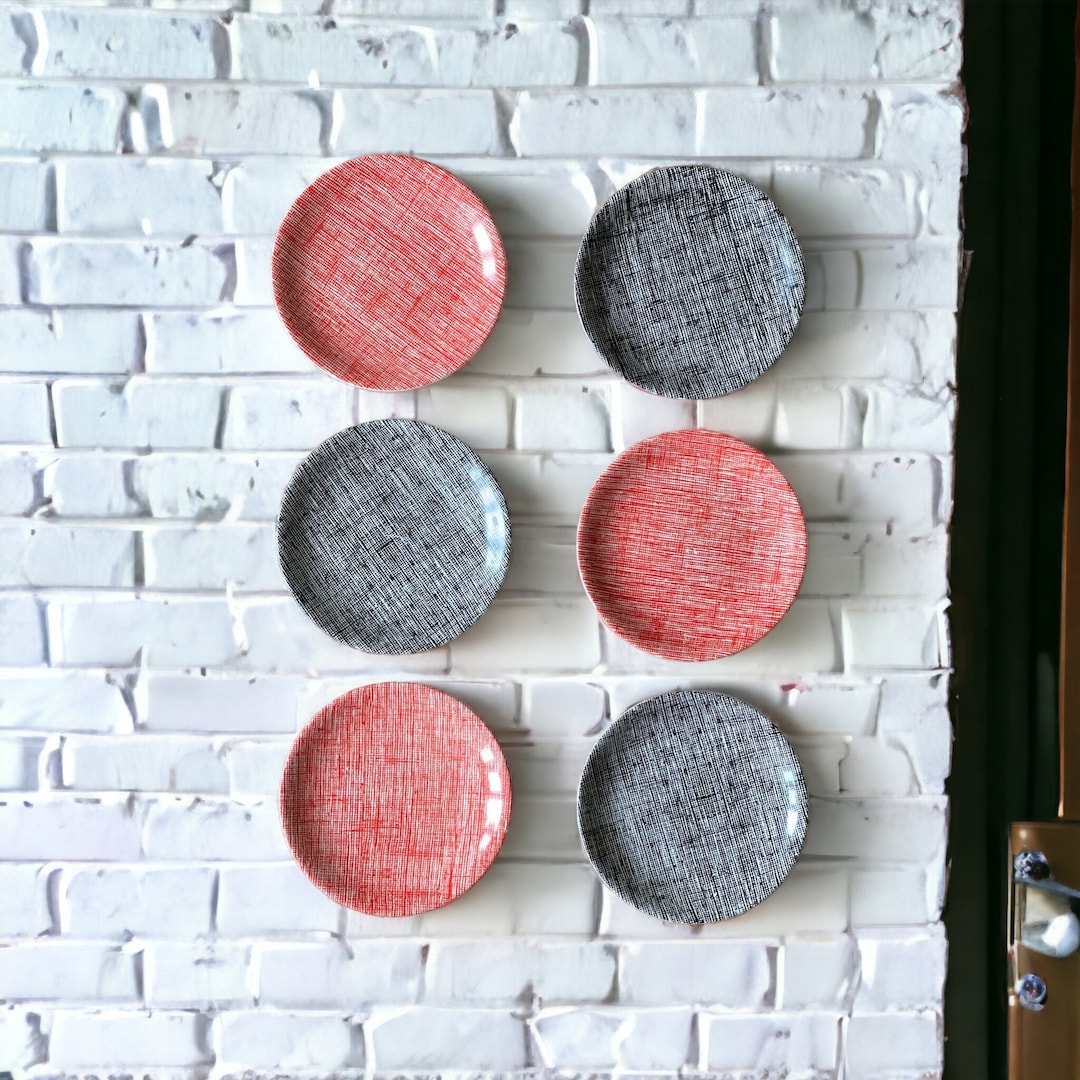 1950s Modernist Abstract Side Plates Wall Plates UK Design Ceramic ...