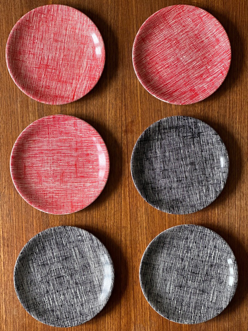 1950s Modernist Abstract Side Plates Wall Plates UK Design - Etsy