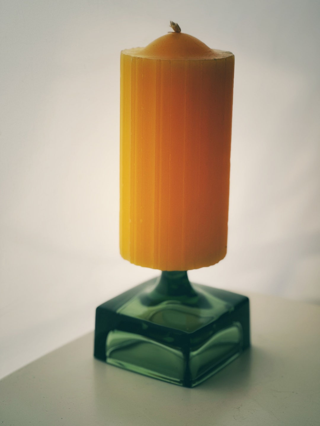 Dansk Design spike Candleholder With Original Yellow Candle - Etsy