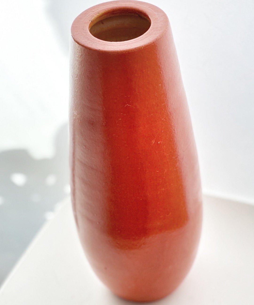 Rustic Modern Studio Hand Coiled Stoneware Vase - 1960s-70s Orange - Etsy