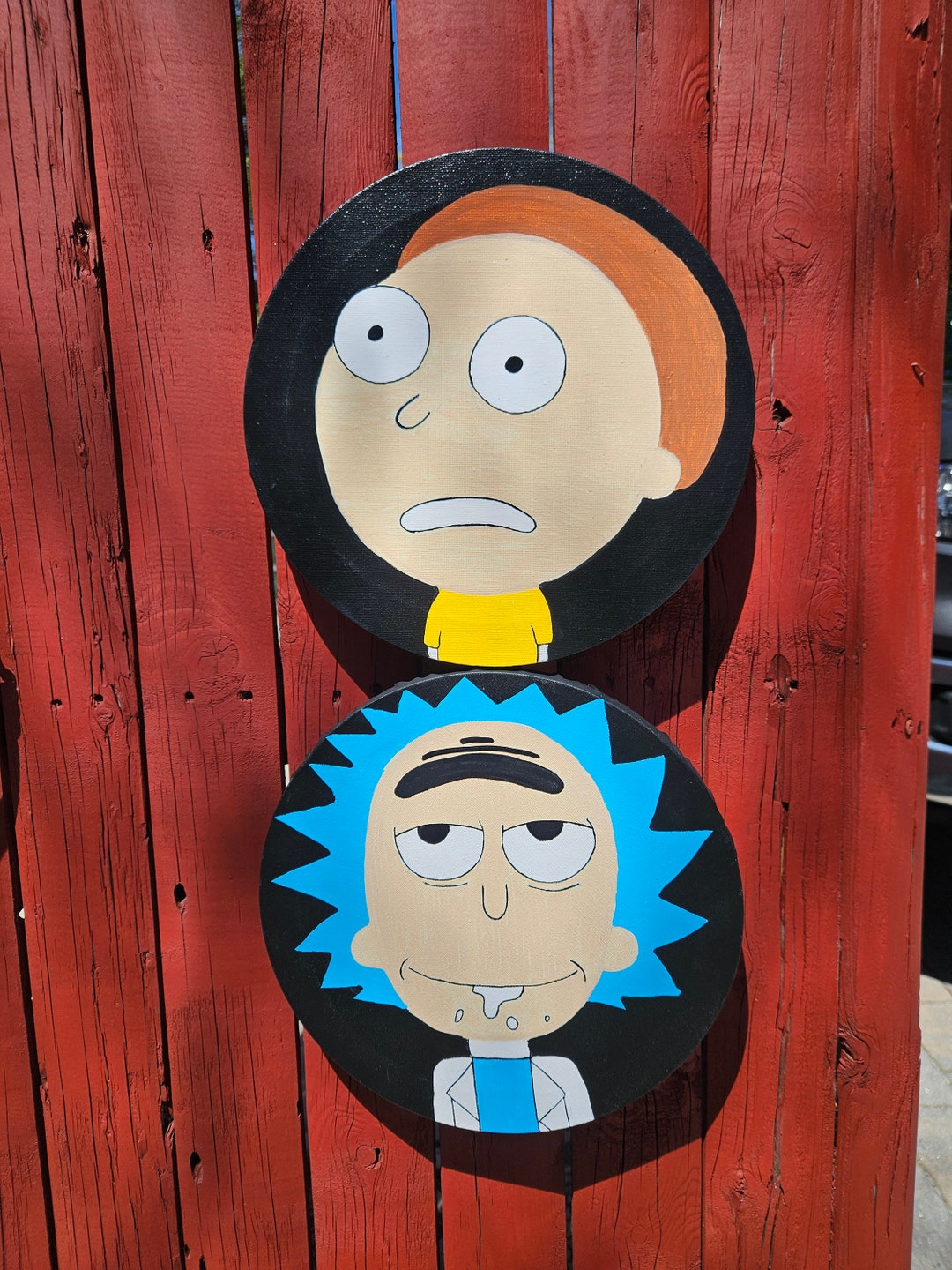 Rick and Morty Painting, Rick Painting, Morty Painting, Rick and Morty ...