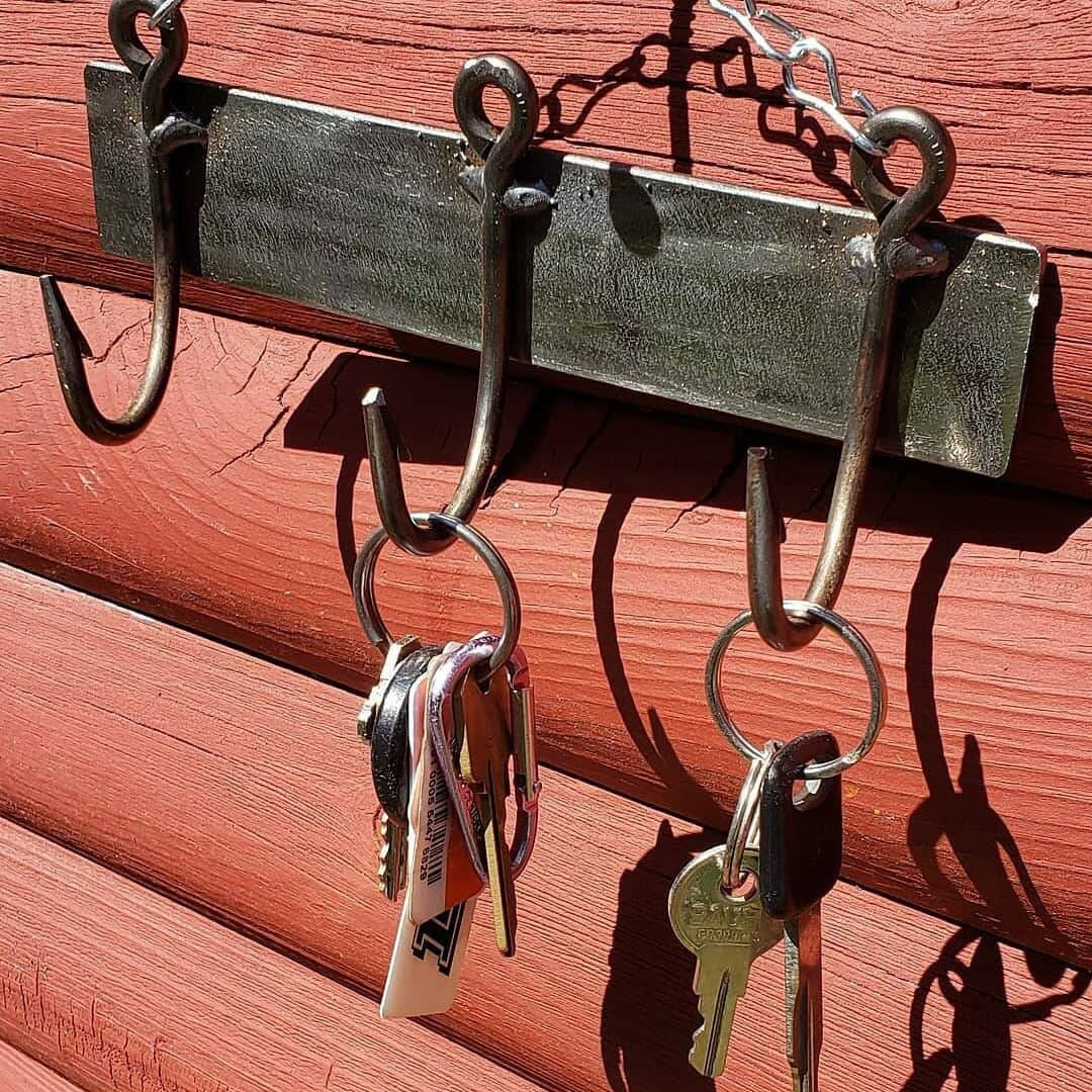 Fish Hook Key Rack, Hat Rack, Gift for Fishermen, Nautical Home Decor ...