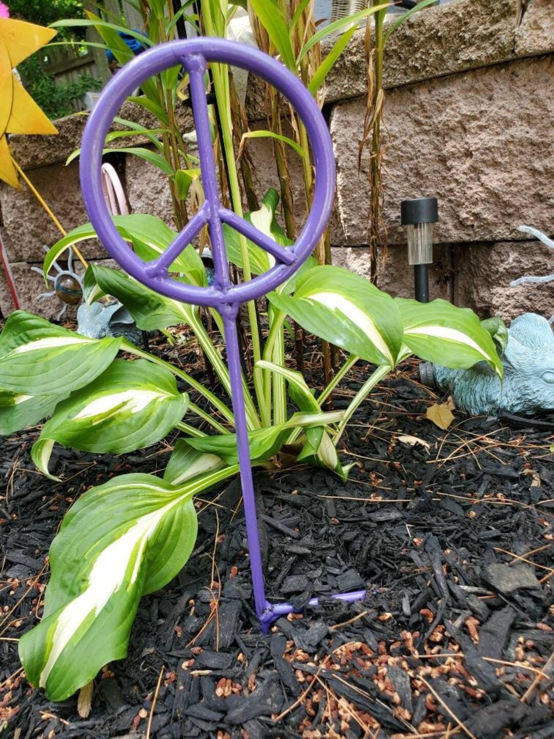 Purple Peace Sign Garden, Peace Sign Decoration, Garden Peace Sign ...