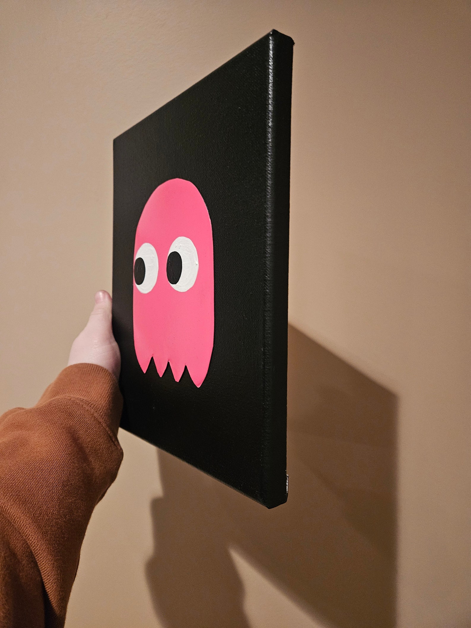 Pac Man Painting, Pinky Pac Man, Retro Pac Man, - Etsy