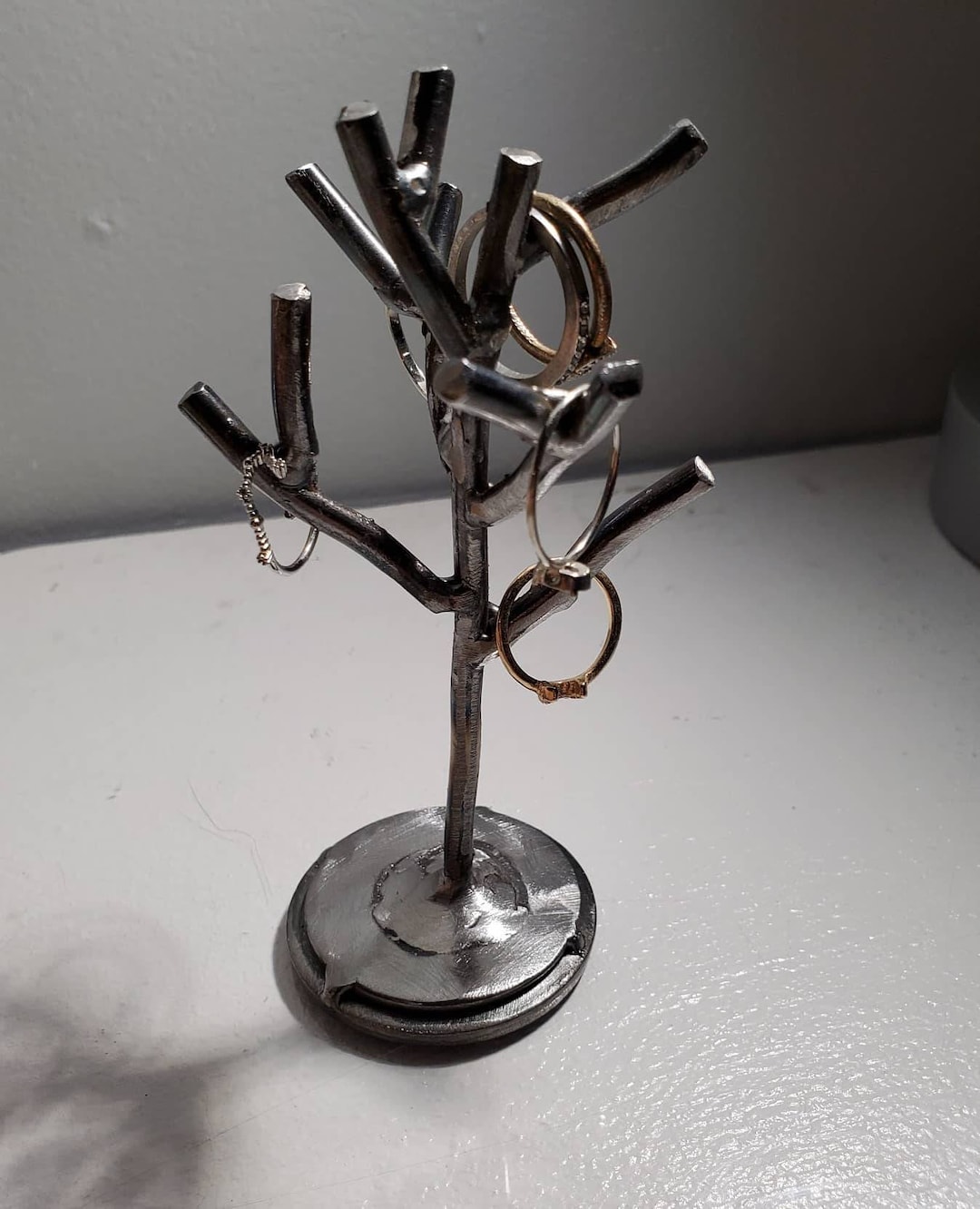 Small Metal Ring Tree, Jewelry Holder, Jewelry Tree, Ring Holder ...