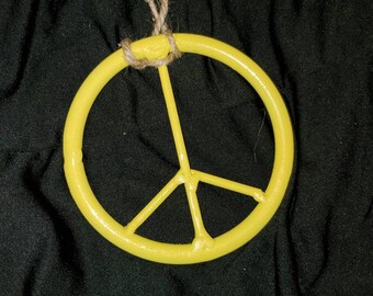 Yellow Peace Sign | Etsy