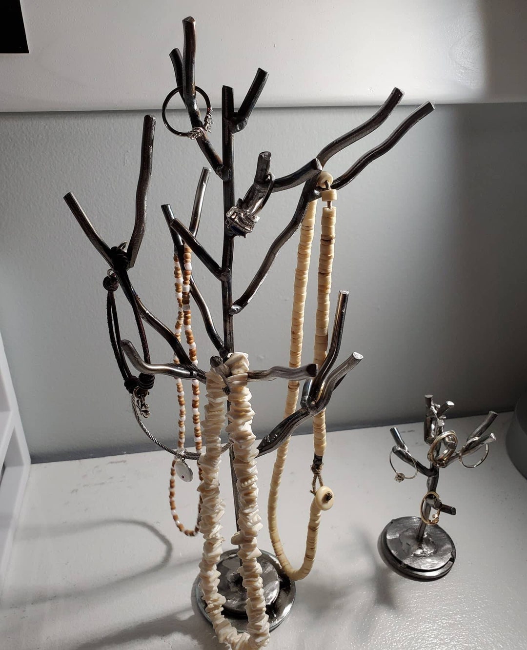 Jewelry Tree, Jewelry Organizer, Metal Tree, Ring and Necklace Holder ...